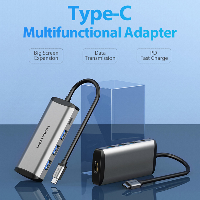 Vention CNB USB HUB Multiport Type-C 3.1 to HDMI USB-A | Vention ...